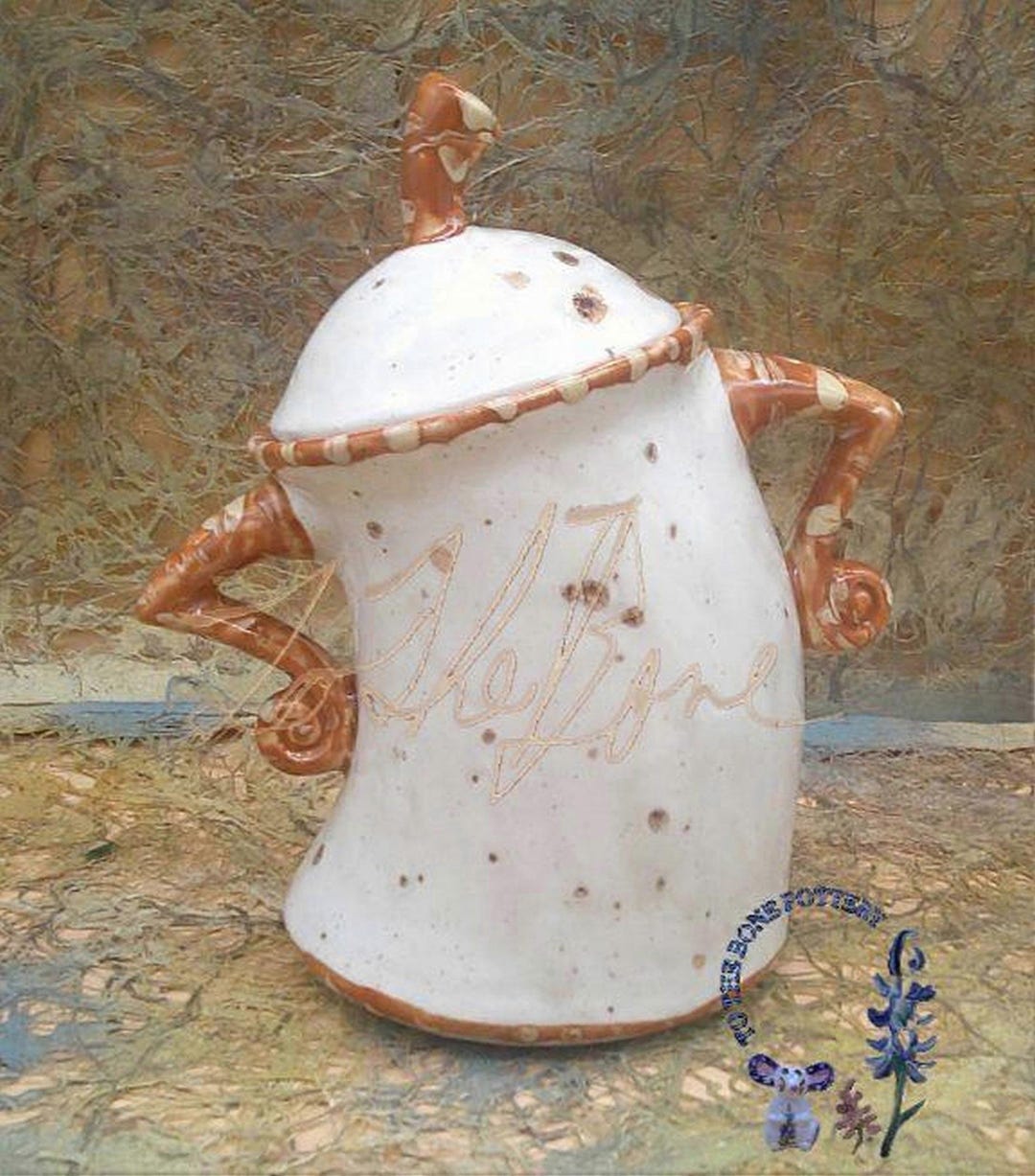 Retro Earthtone Sassy Canister - Optional Leaf Attachment - Etsy
