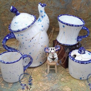 Retro Classic Blue Sassy Teapot - Etsy