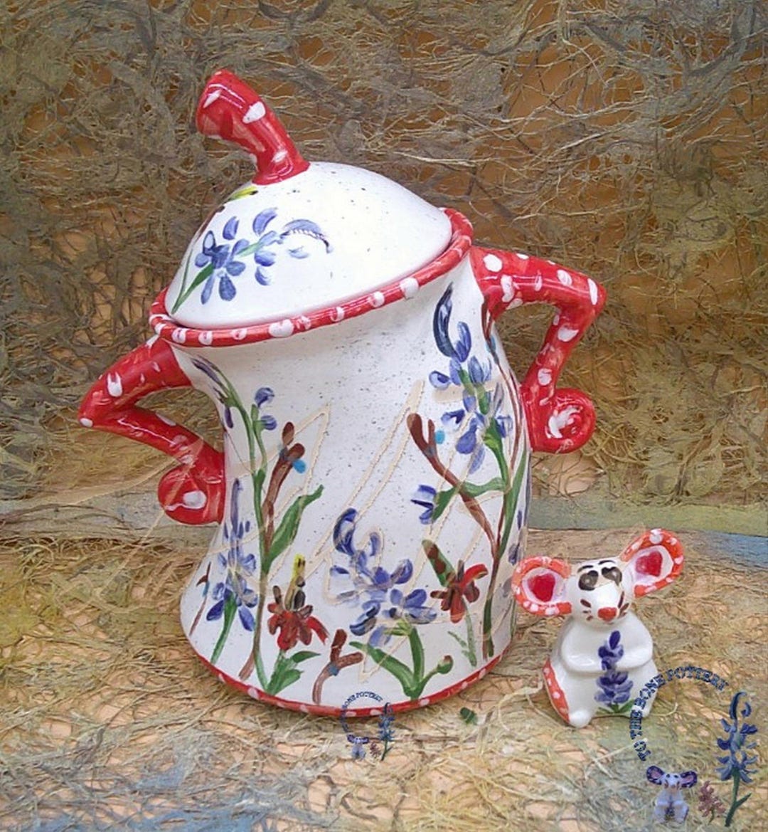 Sassy Red Wildflower Canister - Etsy