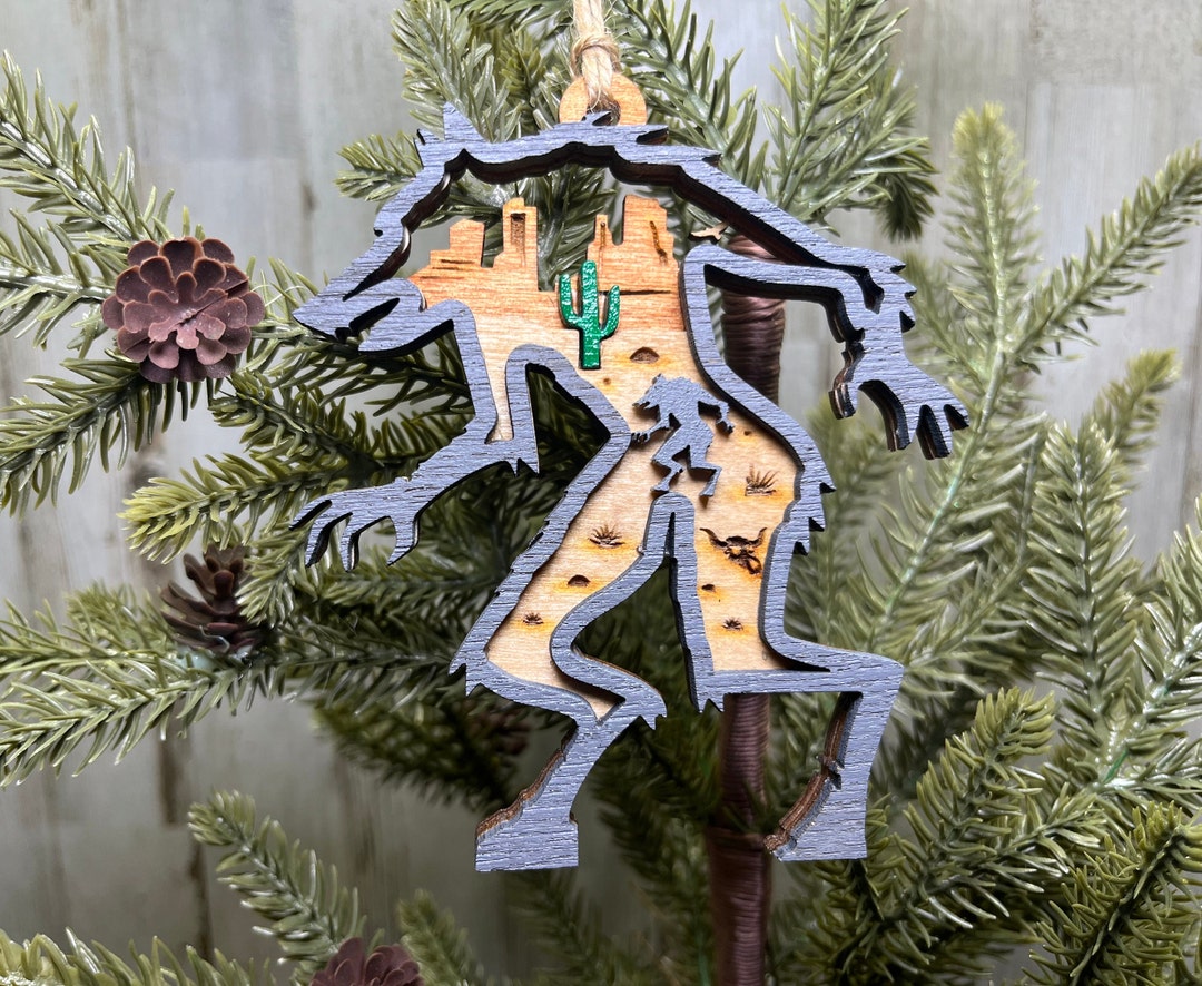 Skinwalker Cryptid Layered Wood Ornament - Etsy