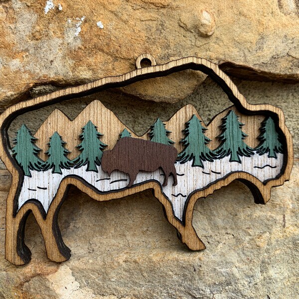 Bison Ornament - Etsy