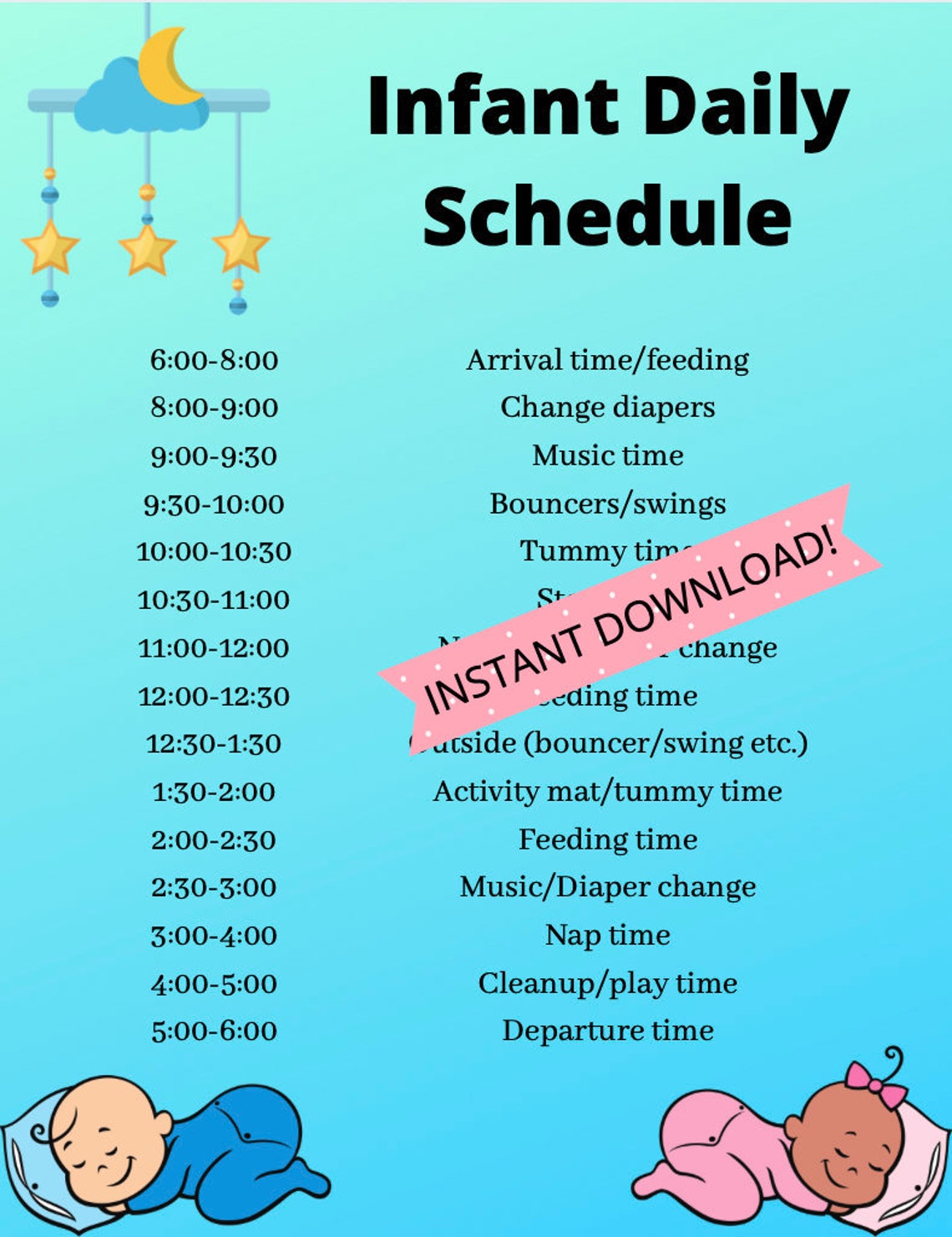Printable Infant Daily Schedule Lasielite printable-infant-daily-schedule-lasielite