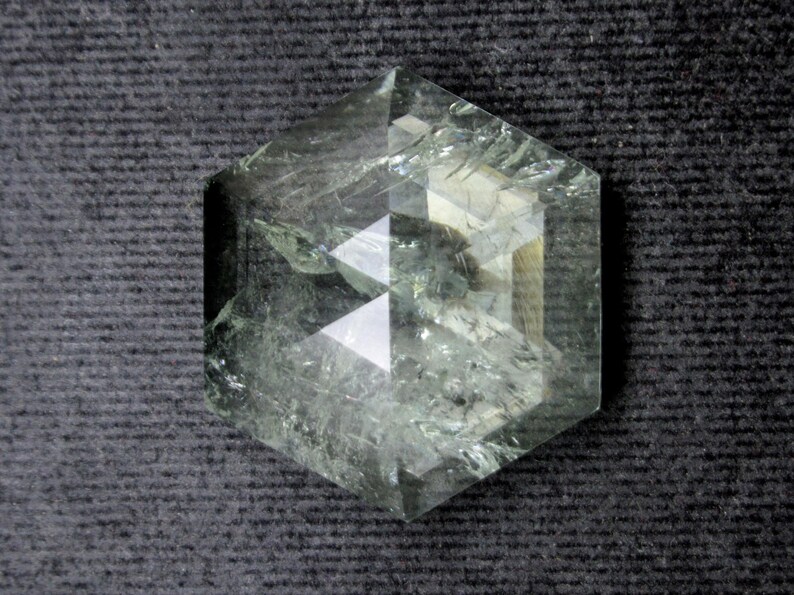 Natural Prasiolite Gemstones Hexagon-shape/faceted-rose-cut/green Color ...