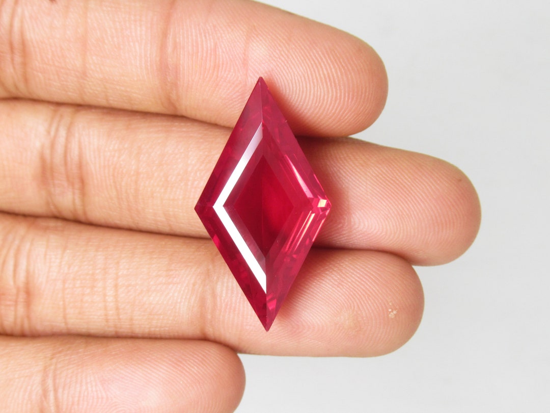 Pink Rubellite Gemstone Rhombus Shape Faceted Cut Gemstone Pink and Red ...