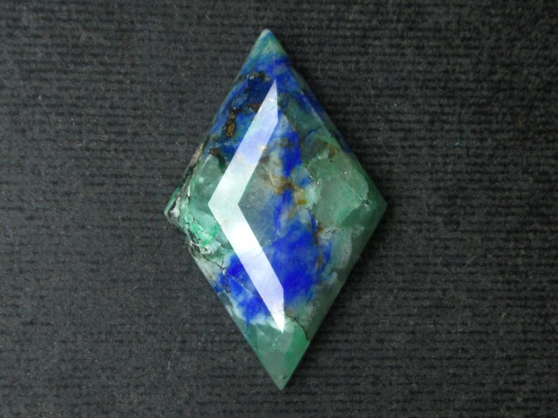 Natural Azurite Gemstones Rhombus-shape/cabochon Faceted-cut/green ...
