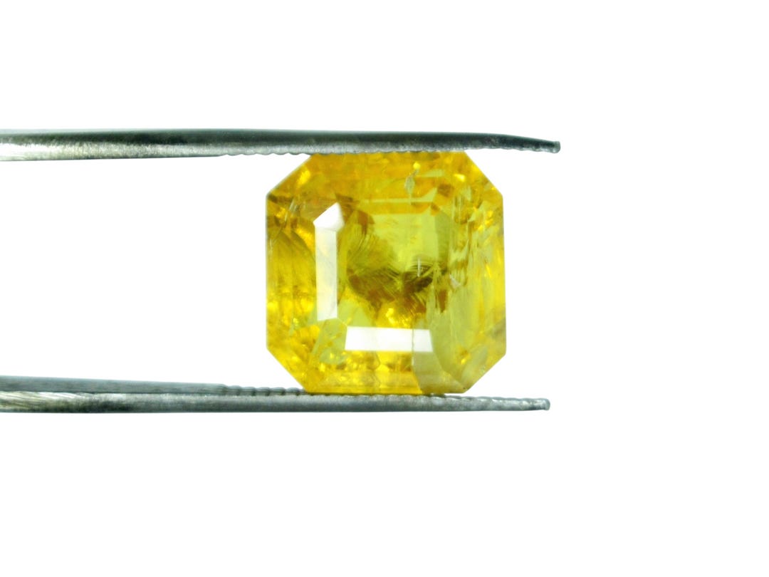 Natural Citrine Gemstones Faceted Cut Yellow Colour Gemstone Emerald ...