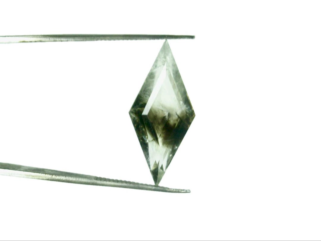 Natural Ghost Phantom Quartz Gemstones Rhombus Shape Faceted Cut Black ...