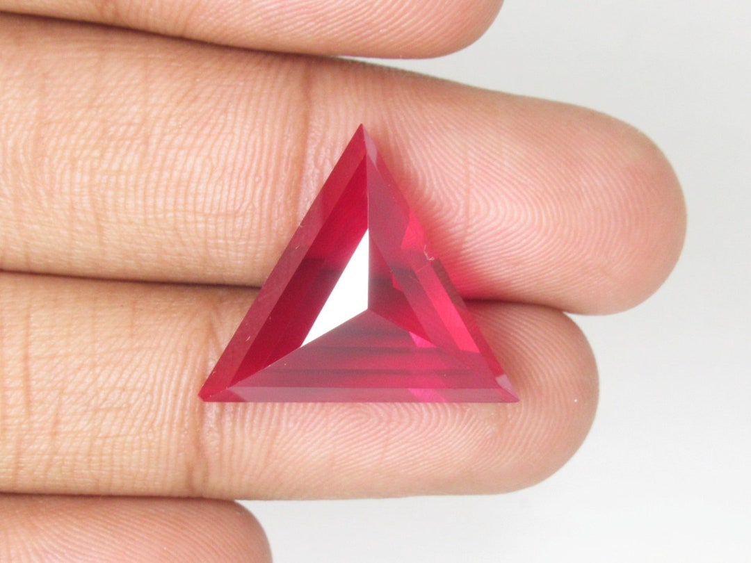 Pink Rubellite Gemstones Triangle Shape Cabochon Faceted Cut Gemstones ...