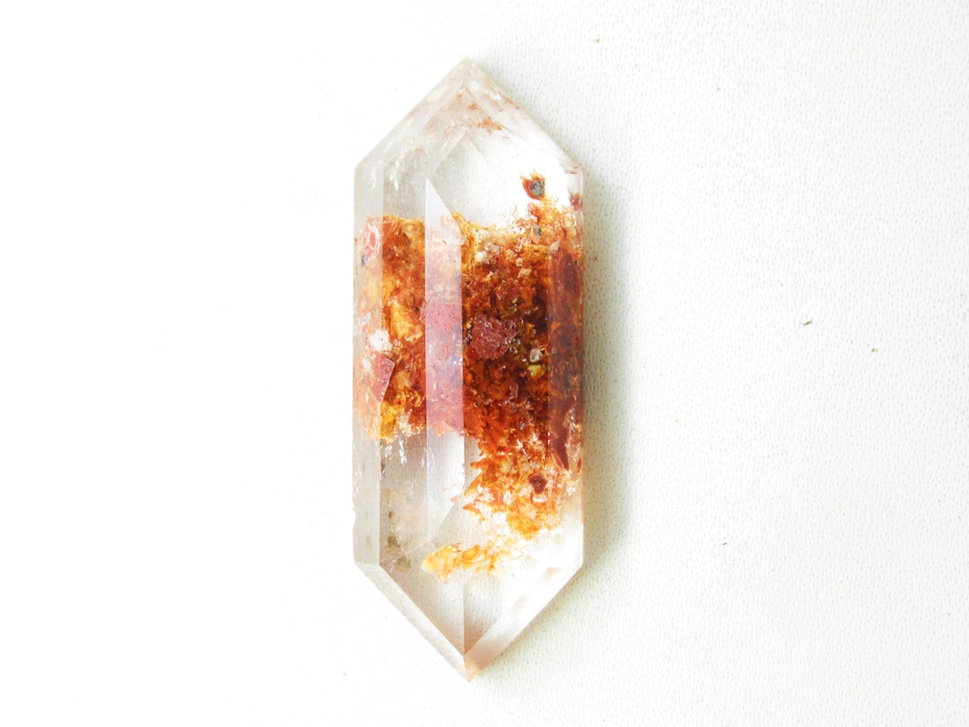 Natural Phantom Quartz Gemstone Hexagon Shape Cabochon Faceted Rose Cut ...