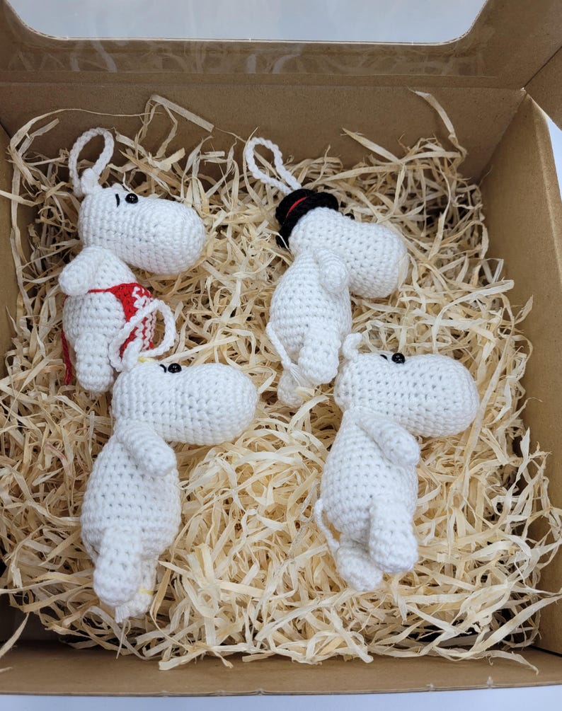 Handmade Moomins Set Crochet for Keychains, Amigurumi Mini Moomin ...
