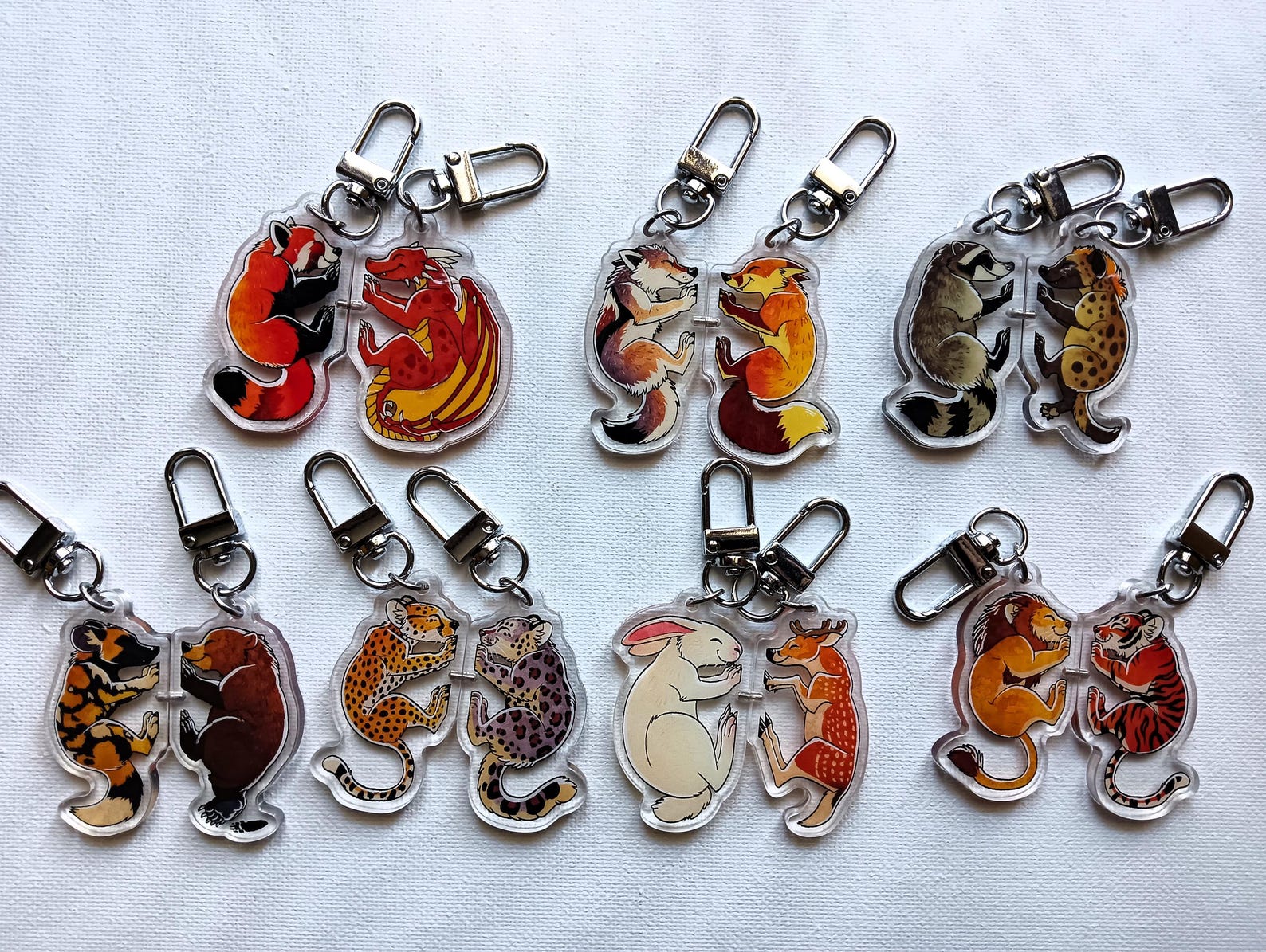 Magnetic Couple Keychains 2" (50.8 Mm), Various Animals, Mix & Match ...