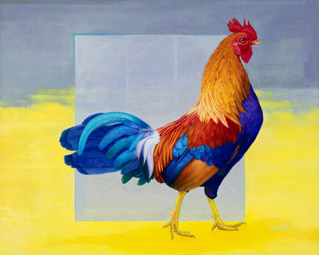 Tropical Rooster, Rooster Wall Art- Maui Rooster - Tropical Art ...