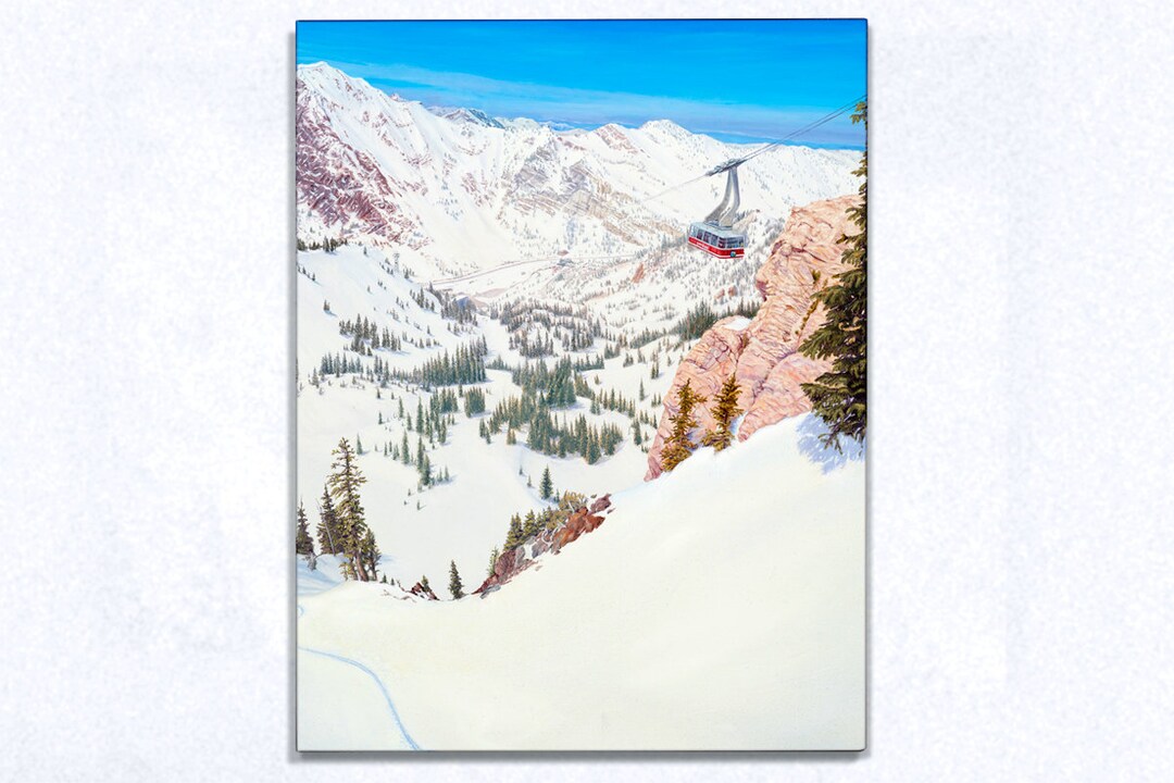 Snowbird Tram Wall Art - Hanging Bowl at Snowbird - Gift for Skier or ...