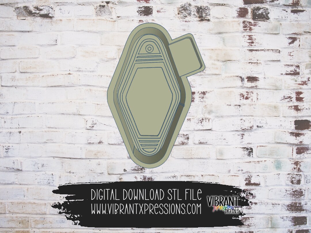 Motel Key W/cardstock Indent Housing Mold Maker STL File for Freshies ...