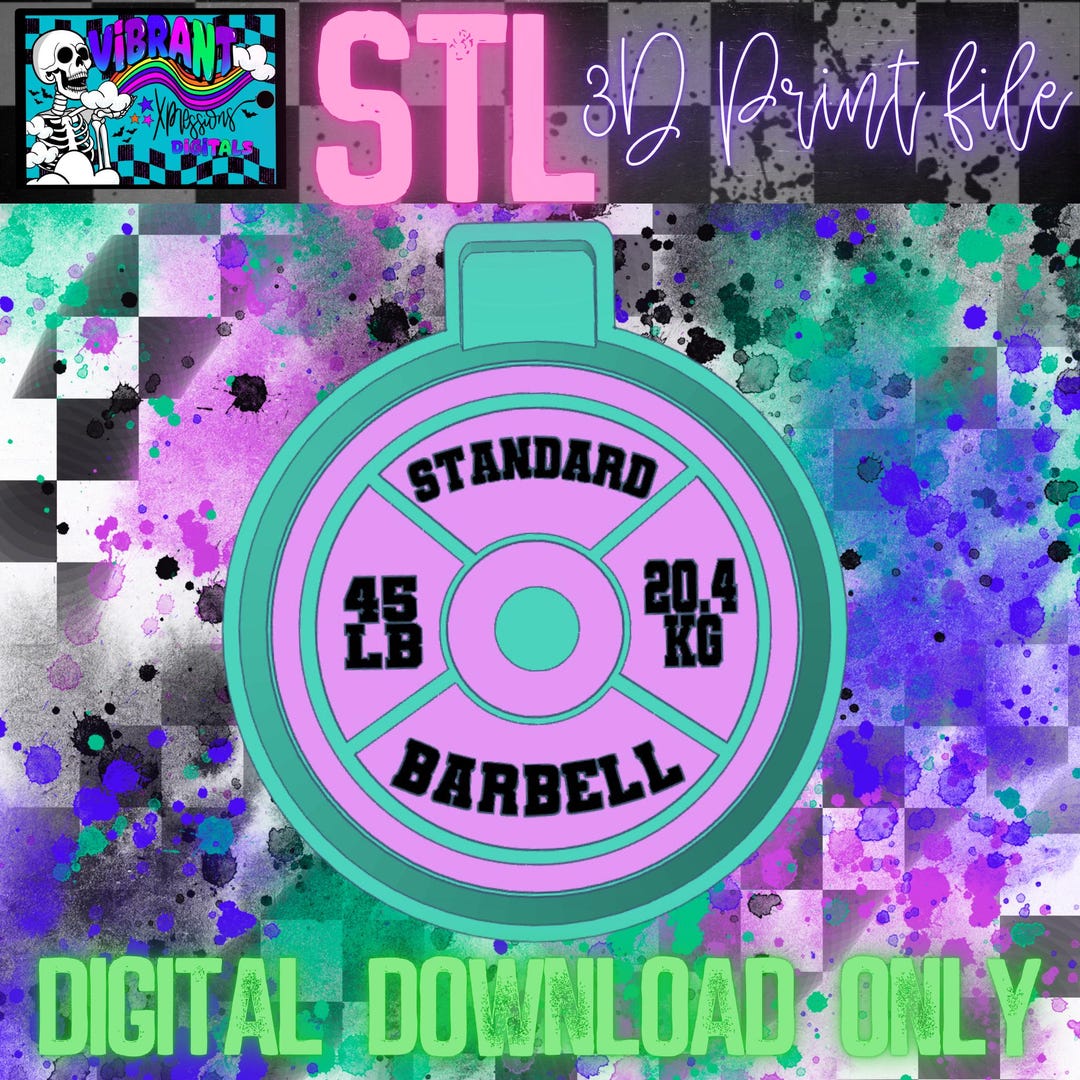 Barbell Weight Plate Mold Housing Mold Maker STL File for Freshies ...