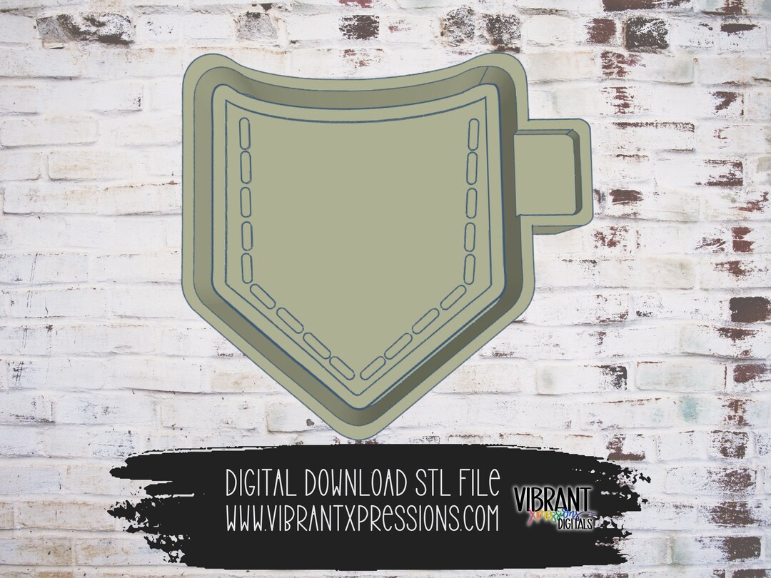 Pocket With Cardstock SVG Mold Housing Mold Maker STL File for Freshies ...