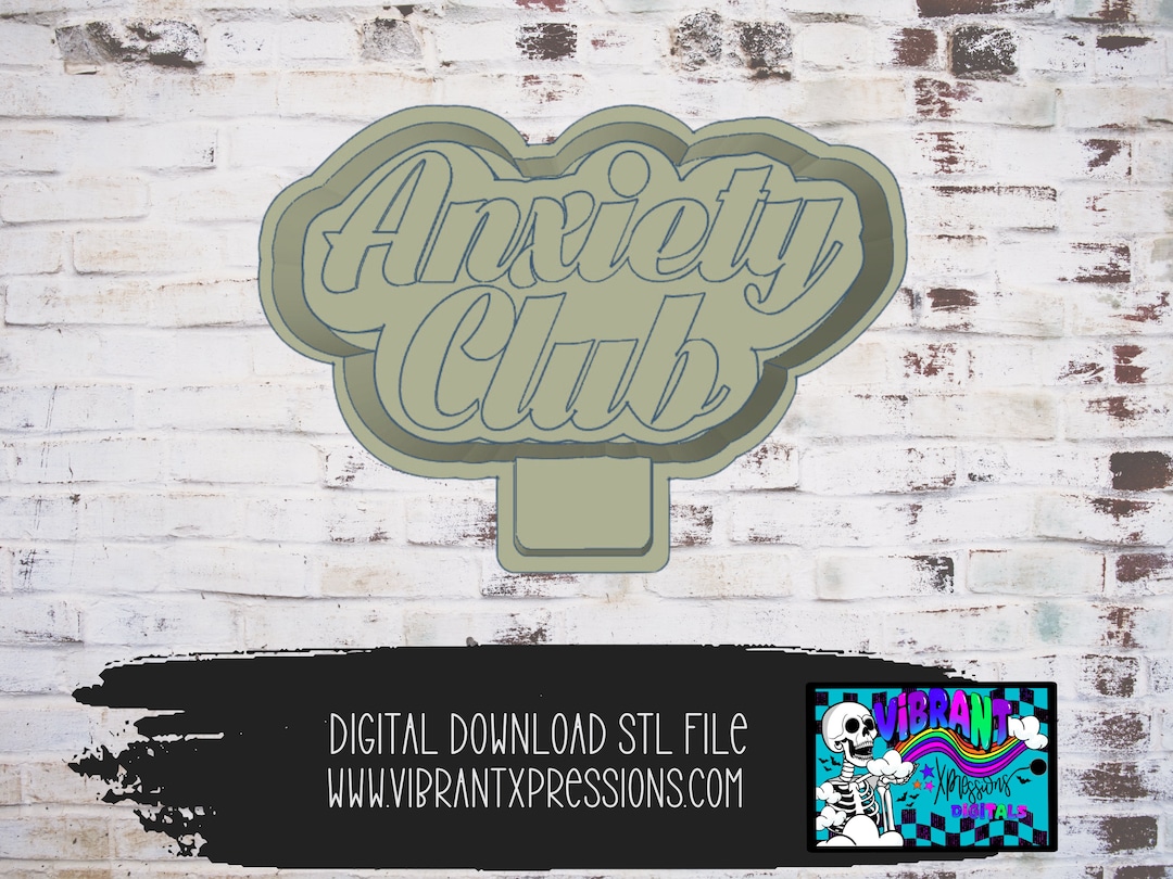 Anxiety Club Mold Housing Mold Maker STL File for Freshies, Candles ...