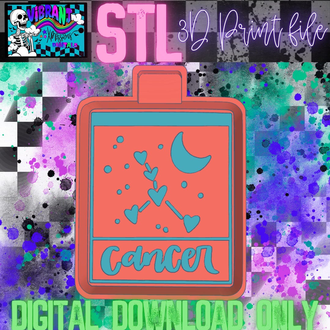 Cancer Zodiac Sign Mold Housing Mold Maker STL File for Freshies ...