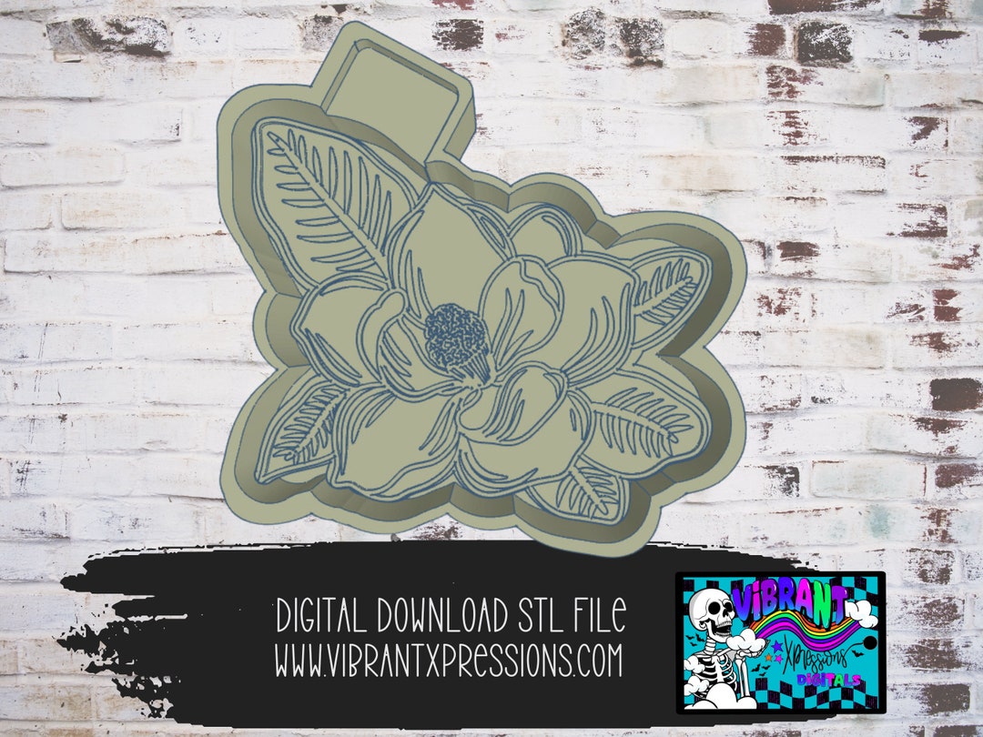 Magnolia Flower Mold Housing Mold Maker STL File for Freshies, Candles ...