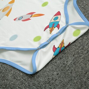 Adult Romper With Space Rocket Design and Blue Edge ABDL | Totally ...