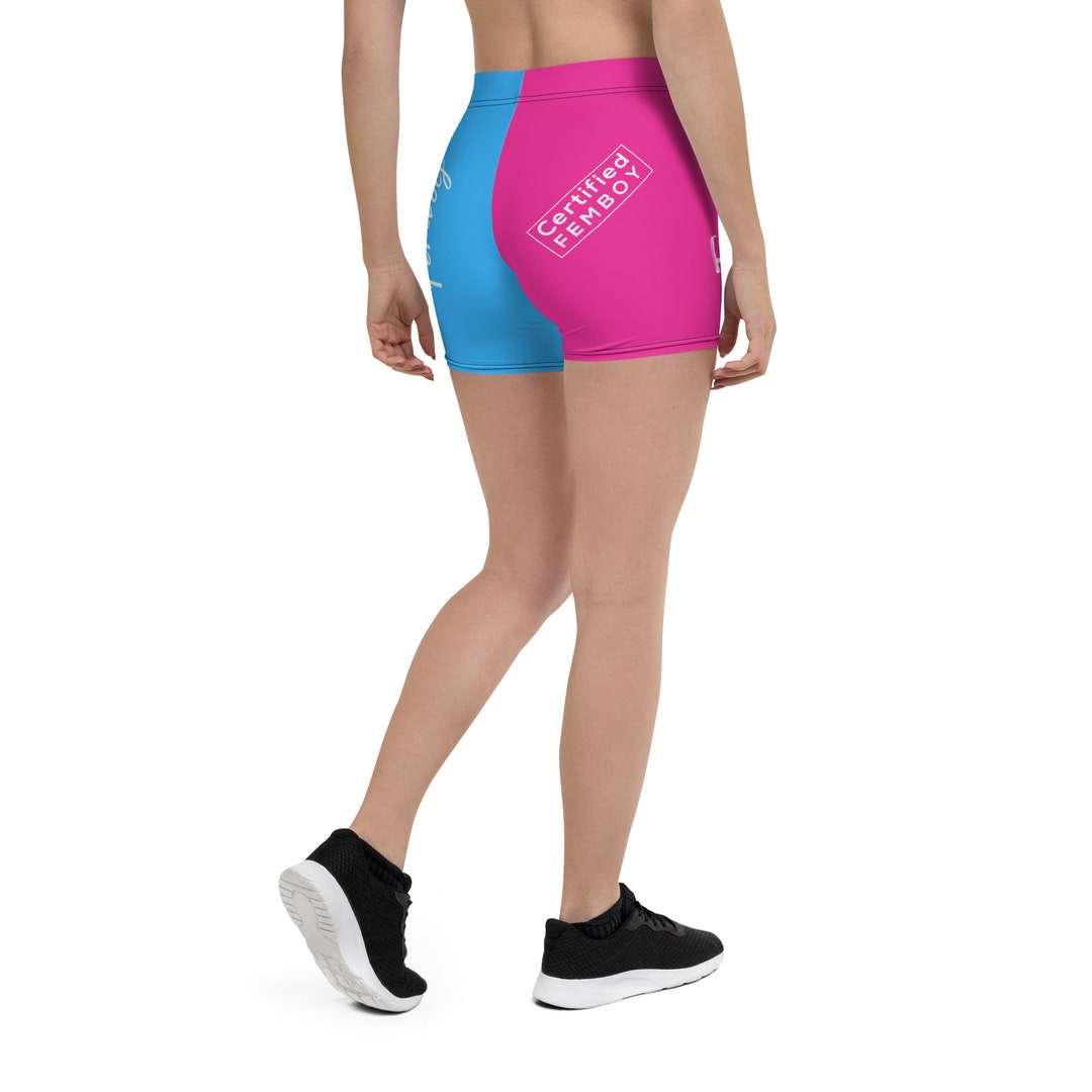Femboy Shorts in Pink and Blue Femboy Text Certified Femboy in White ...