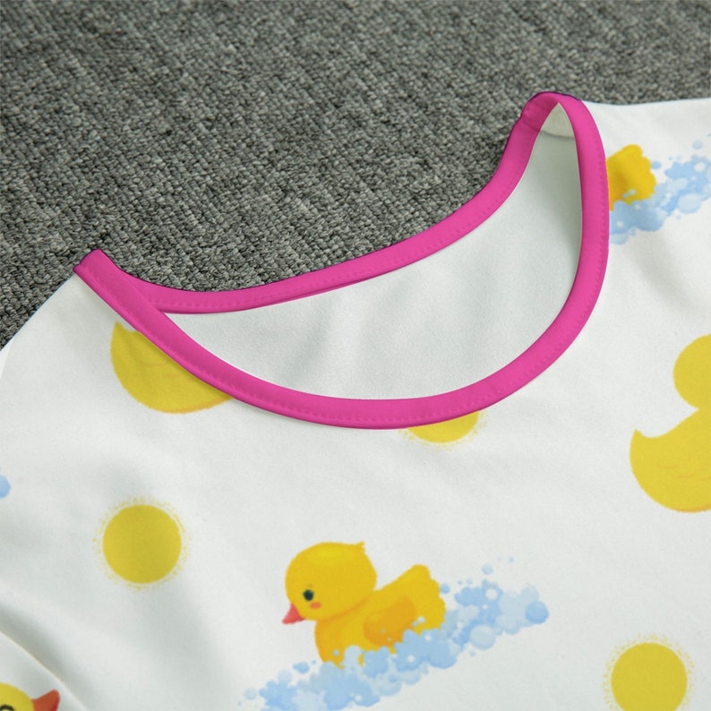 Adult Romper With Rubber Duck Design and Pink Edge ABDL - Etsy