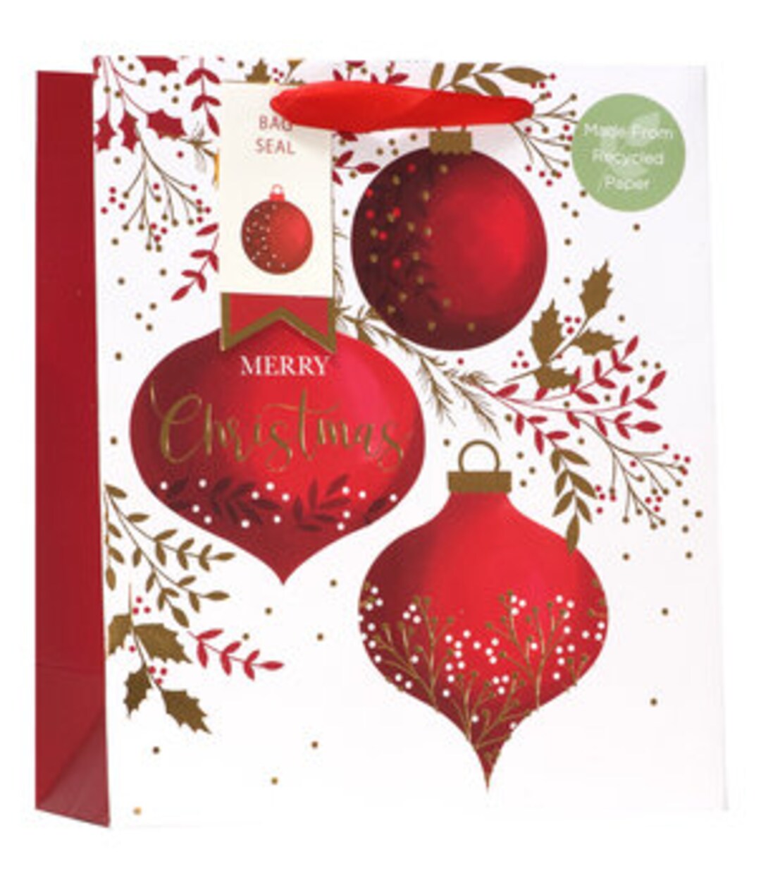 Merry Christmas Baubles Gift Bag Red Baubles Gift Bag - Etsy UK