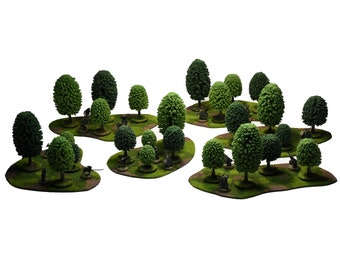 Wargame Terrain Forest Trees Set PAINTED Miniature Wargaming & RPG ...