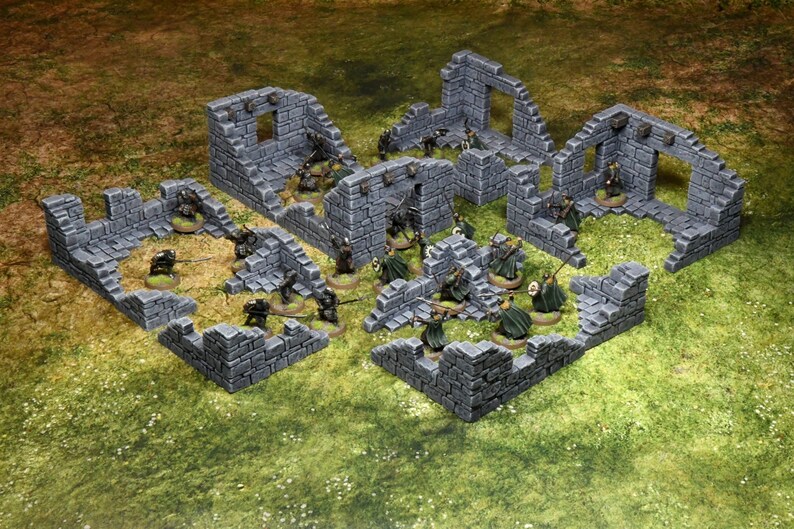 Terreno de Wargame The Ruins set pintado Miniature | Etsy