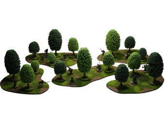 Wargame Terrain - Forest Trees Set – PAINTED - Miniature Wargaming ...