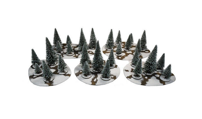 Wargame Terrain - Snow Forest Set – PAINTED FLOCKED - Frostgrave ...