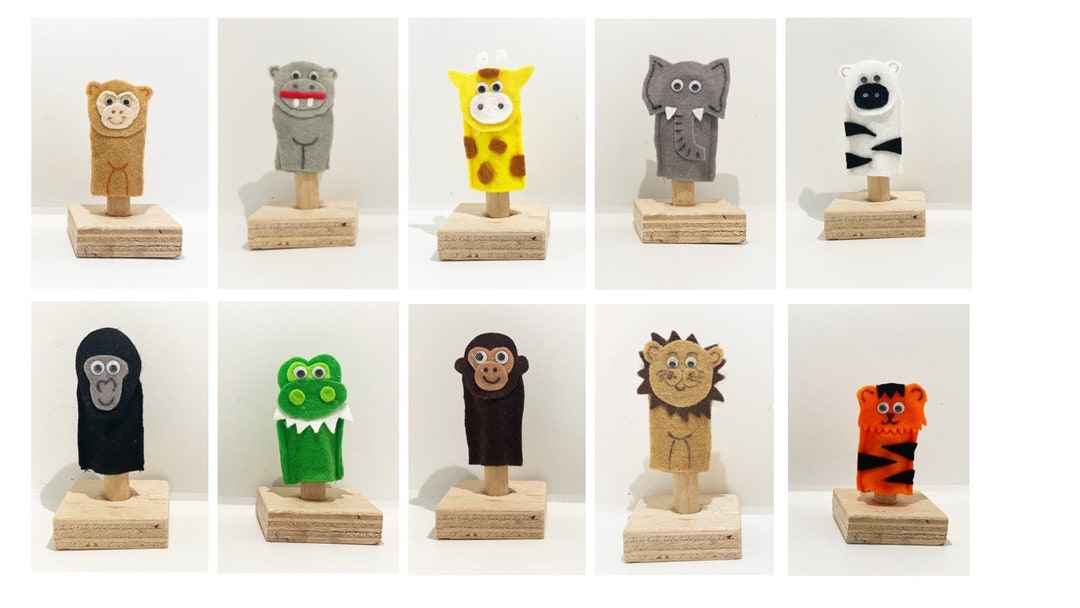 Jungle Finger Puppets SINGLE - Etsy