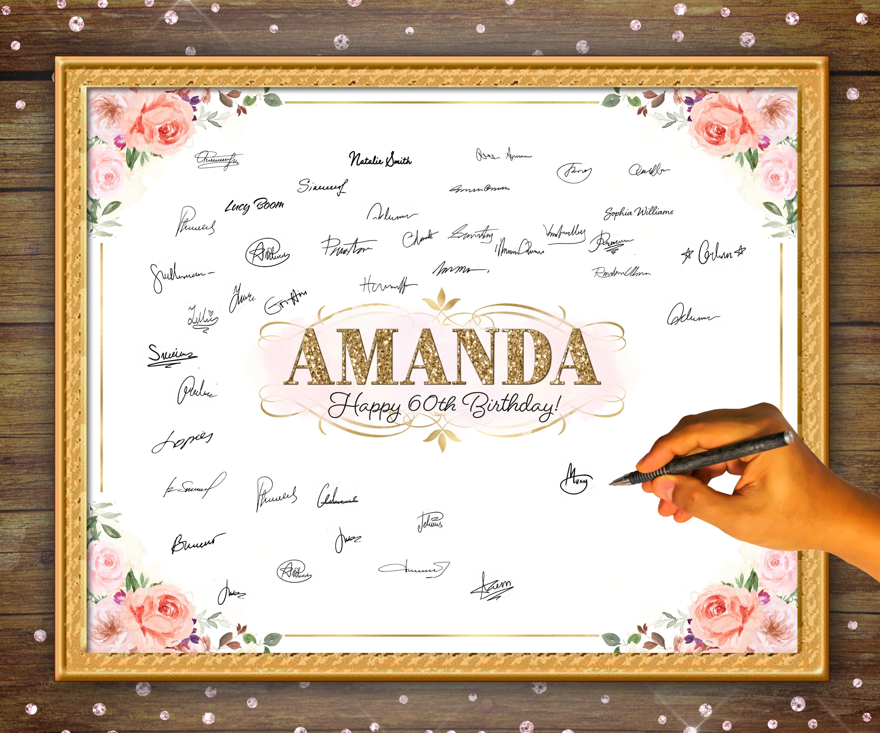 Birthday Guestbook Sign Signature Poster Signing Poster - Etsy
