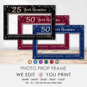 Class Reunion Photo Booth Frame: Customizable Colors (digital Download ...