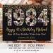 Printable 40th Birthday Table Sign, Cheers to 40 Years, Rose Gold ...