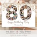 80th Birthday Photo Collage, 80th Anniversary Collage, 80 Number ...