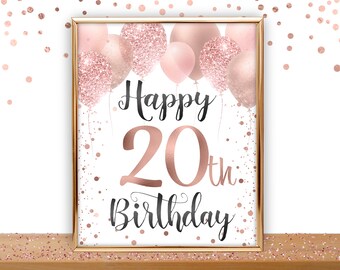 20th Birthday Sign - Etsy