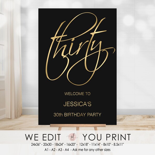 30th Birthday Sign - Etsy