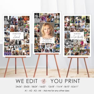 Memorial Poster, Funeral Photo Collage, Celebration of Life, in Loving ...