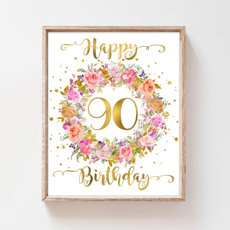 90th Birthday Sign - Etsy