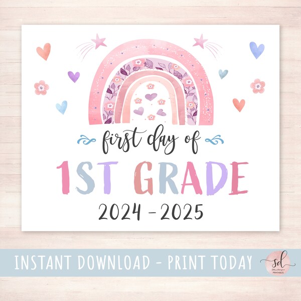 First Day of 1st Grade - Etsy