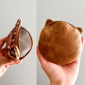 Cat Face Wallet, Cat Zipper Purse, Cat Key Chain, Cat Lover Gift. - Etsy