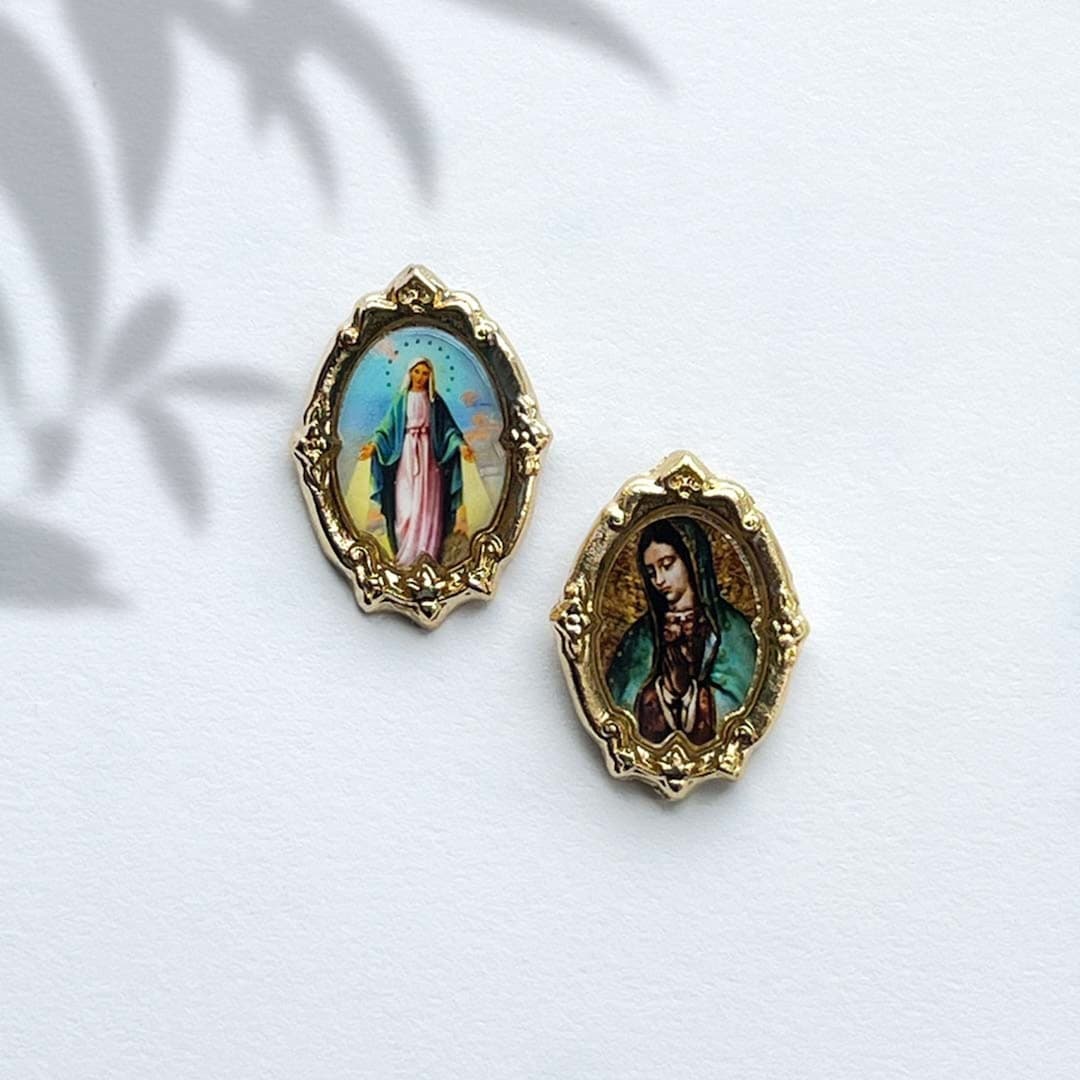 Virgin Mary Pin, Gold Pin, Miraculous Virgin Pin, Religious Pin Gift ...