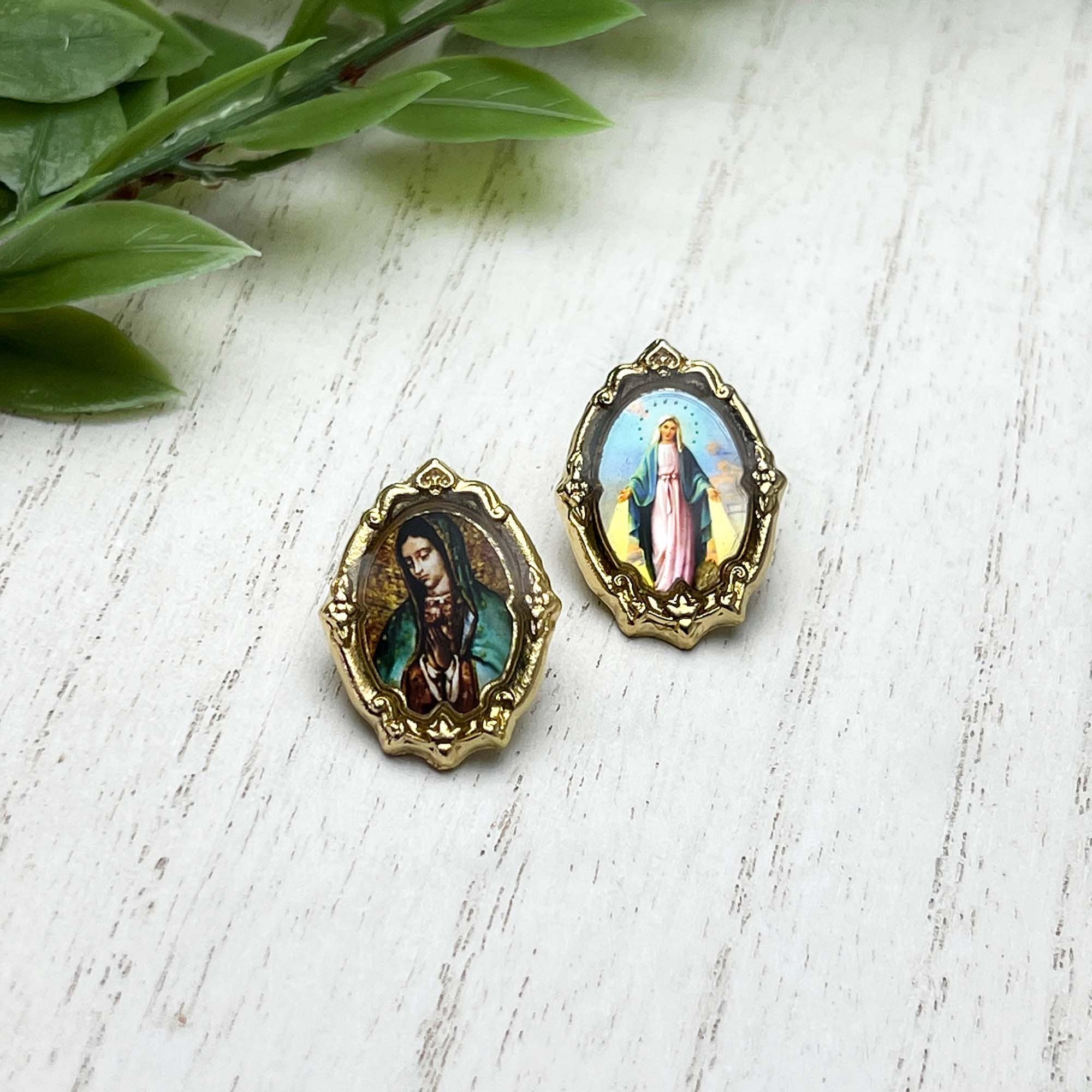 Virgin Mary Pin, Gold Pin, Miraculous Virgin Pin, Religious Pin Gift ...