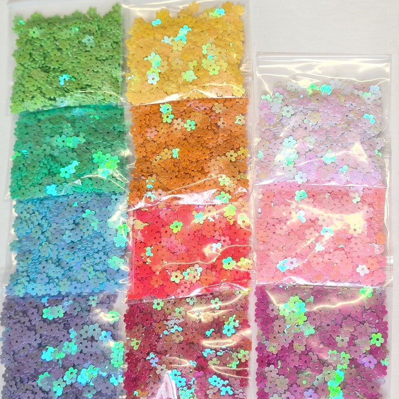 Sequin Flowers - Etsy