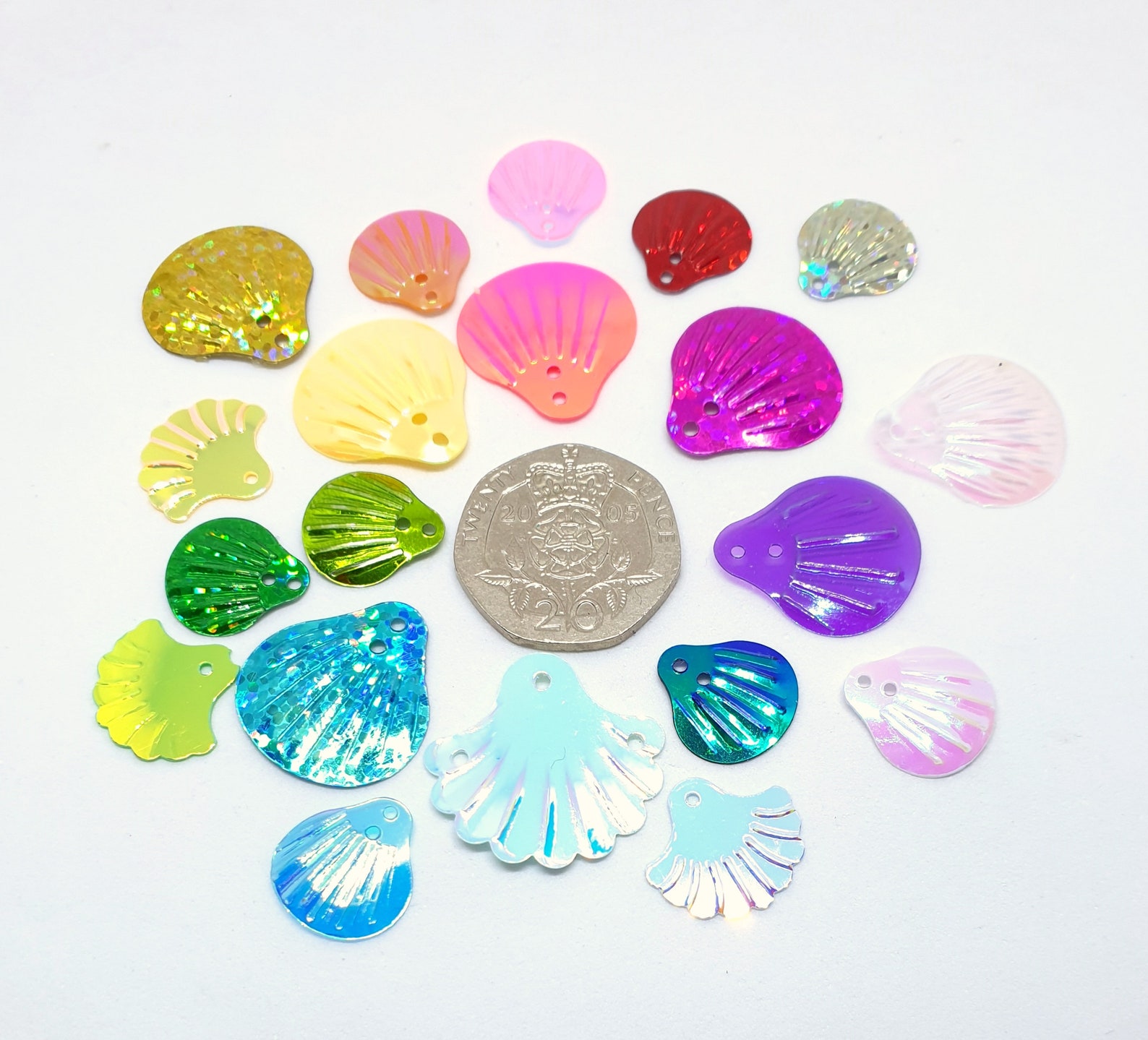 10g Mixed Sequin Shells Variety of Styles and Sizes - Etsy