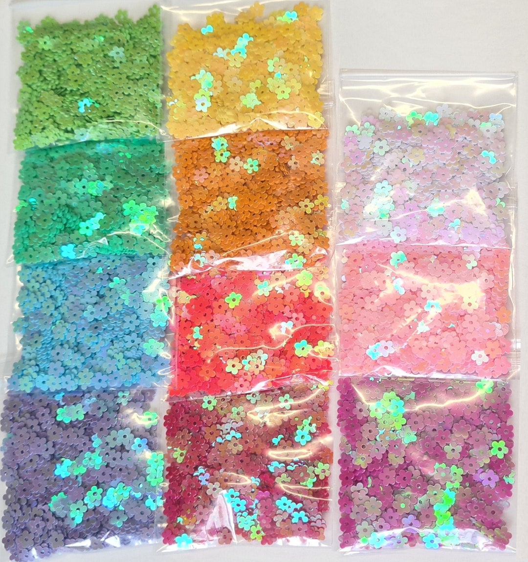 Tiny Flower Sequins 5mm 11 X 5g Packets - Etsy