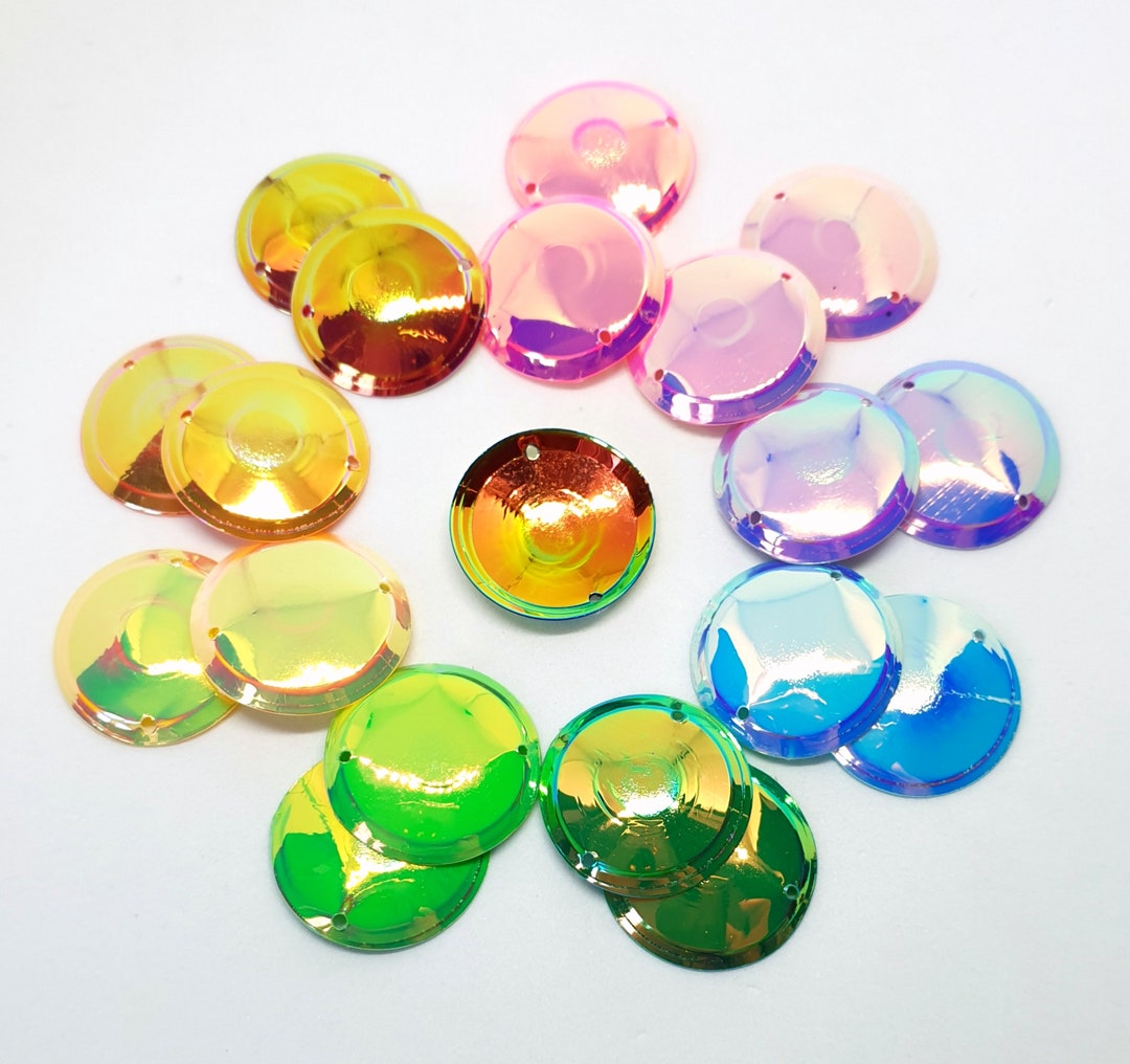 20mm Cupped Sequin Discs 9 Colourways 10g - Etsy