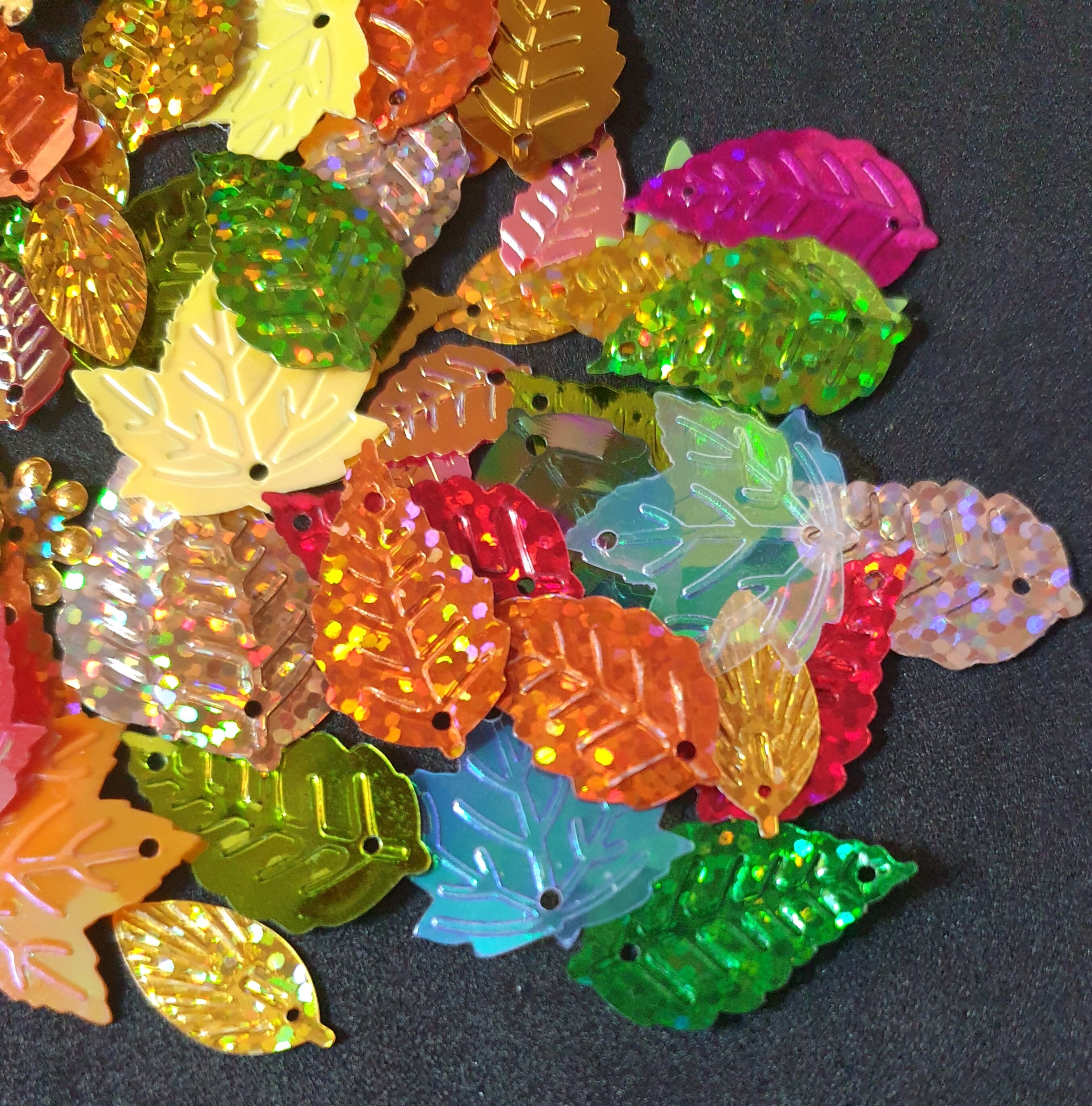 5g of Autumn Mix Sequin Leaves - Etsy