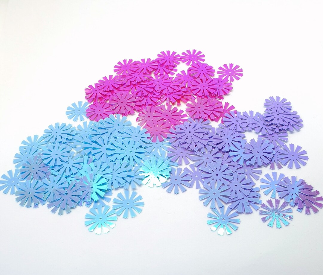 10g (180pcs) of 16mm Sun Ray Sequin Flowers - Etsy